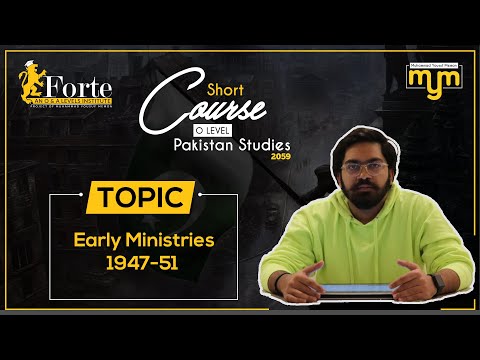 Early Ministries 1947 1958 Olevel Pakistan Studies 2059 01