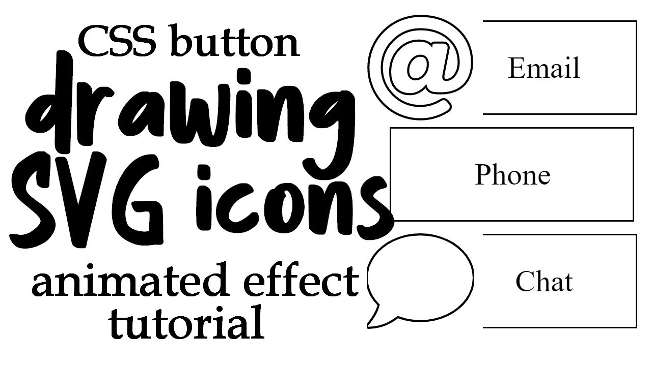 Animated Css Button Hover Tutorial Svg Icons Drawing Effect Youtube