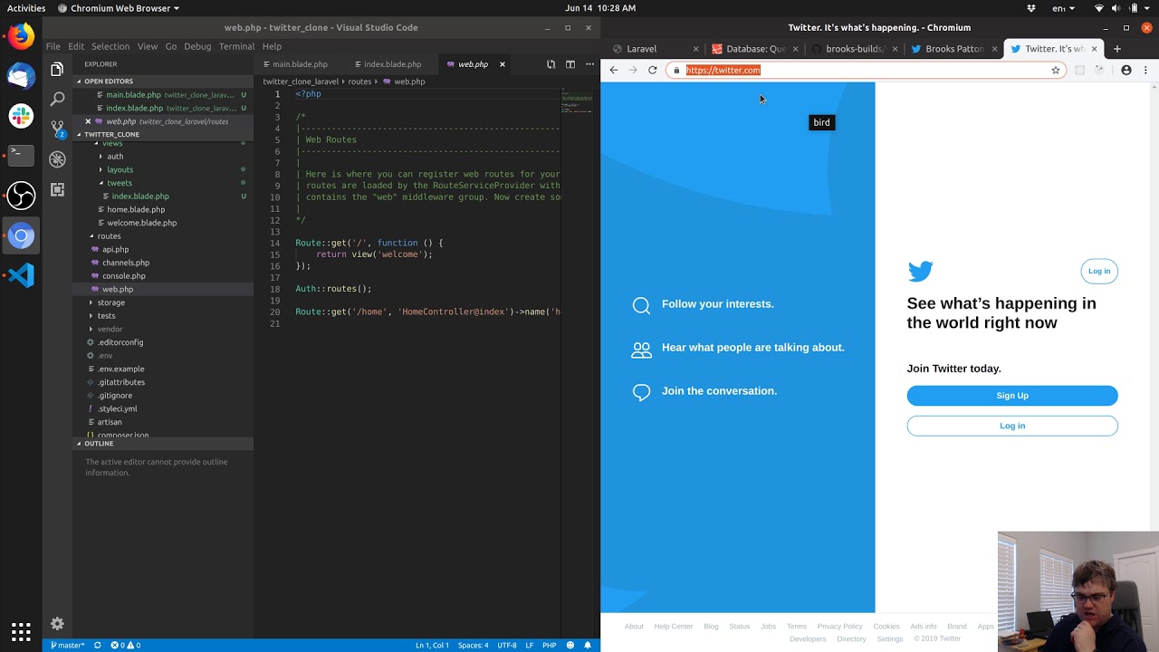 Twitter Clone With Php And Laravel Part 1 Youtube