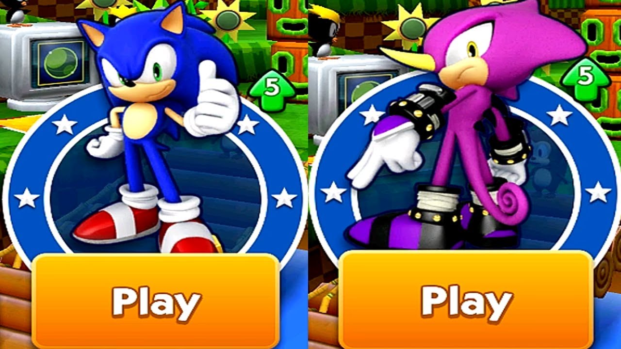 Sonic Dash Sonic Vs Espio Gameplay Ios Android Part 1 Youtube