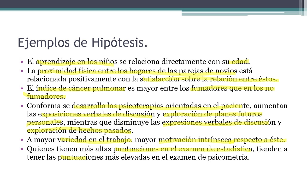 Ejemplo De Hipotesis Con Variables Hipotesis Teorias Del