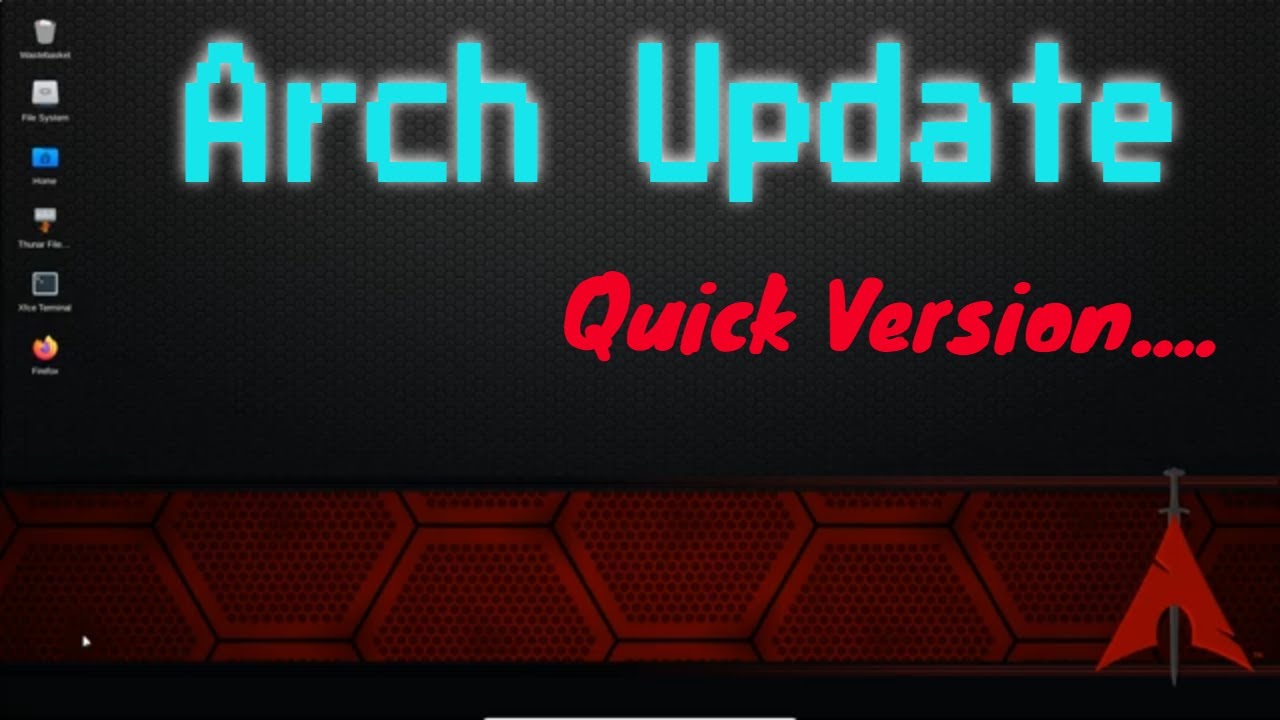 Update Arch Black Arch Linux Quick Version Youtube