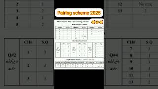 10th Class Maths Science Pairing Scheme 2025 Board Exams 2025 Maths