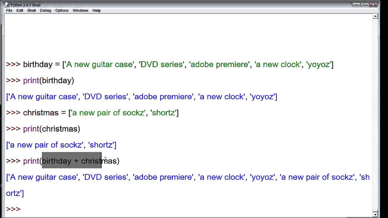 Python Tutorial 12 Combining Lists Concatenation Youtube