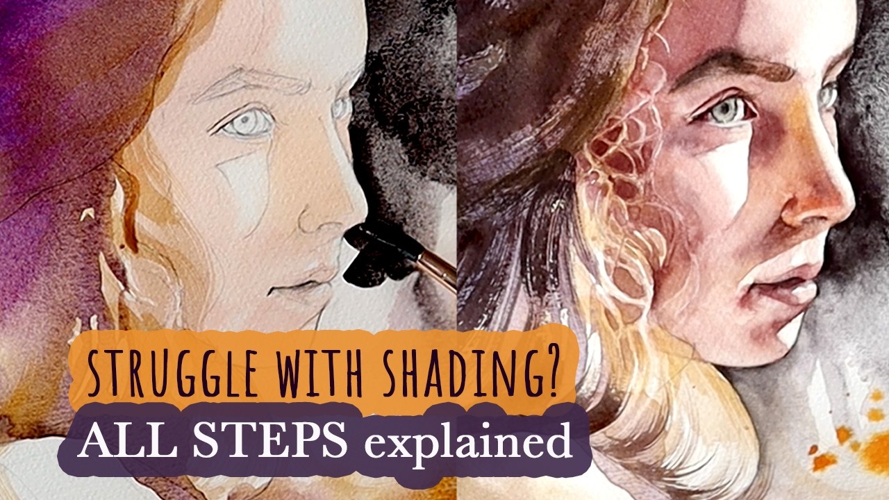 How To Paint Dramatic Lighting In A Watercolor Portrait Youtube