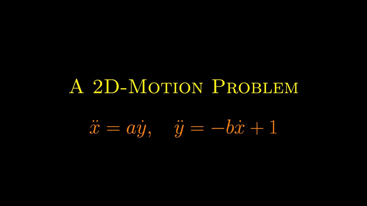 2d Motion Problem 1 Youtube