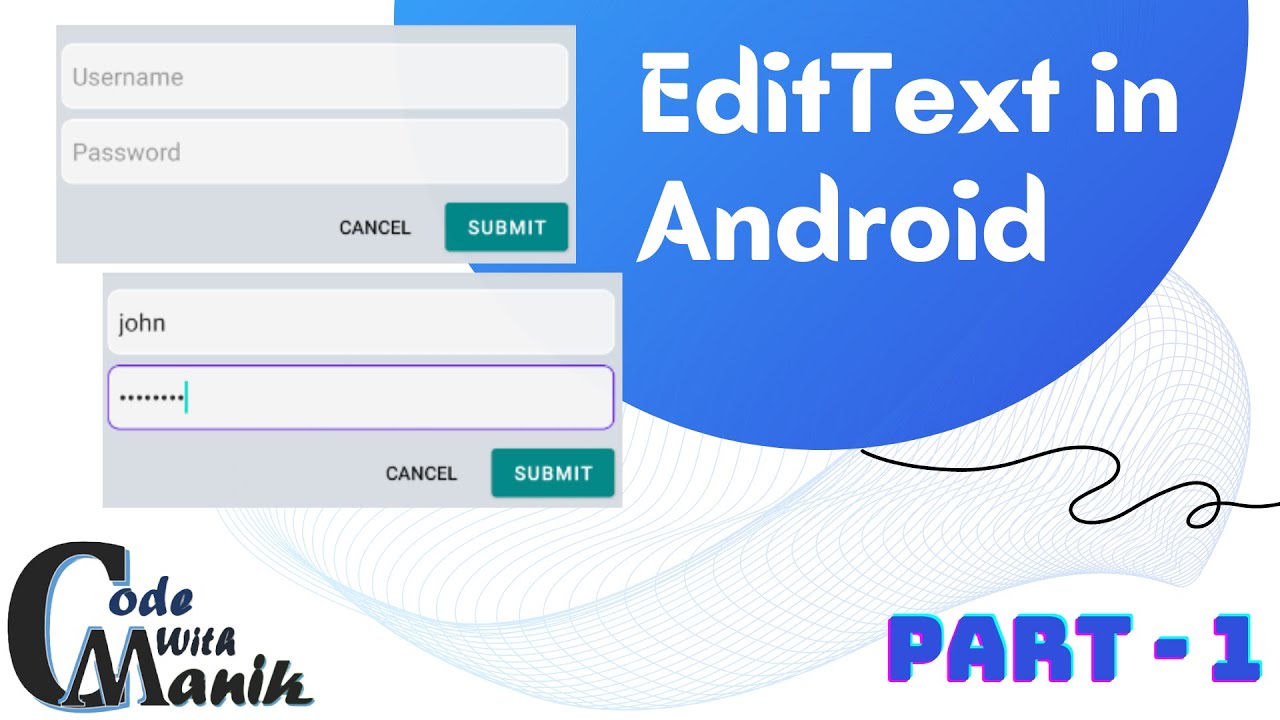 Edittext Widget In Android Part 1 Youtube