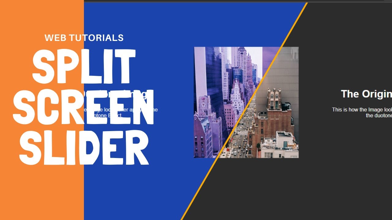 Cool Split Screen Slider Javascript Html5 And Css3 Web Tutorials