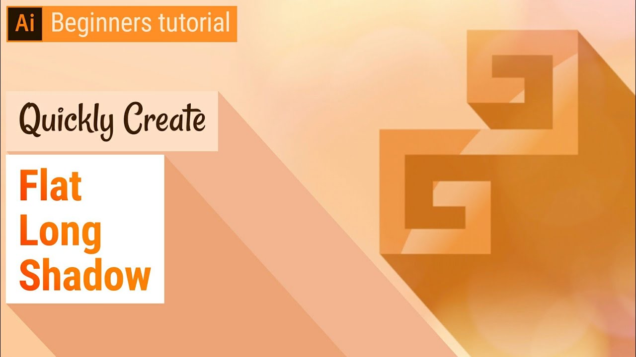 Quickly Create Flat Long Shadow Illustrator Tutorials For Beginners