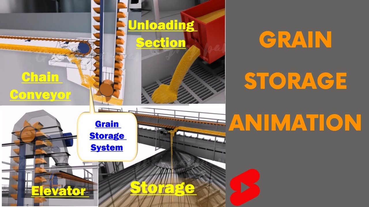 Grain Storage 3d Animation Process Flow Operating A Grain Silo