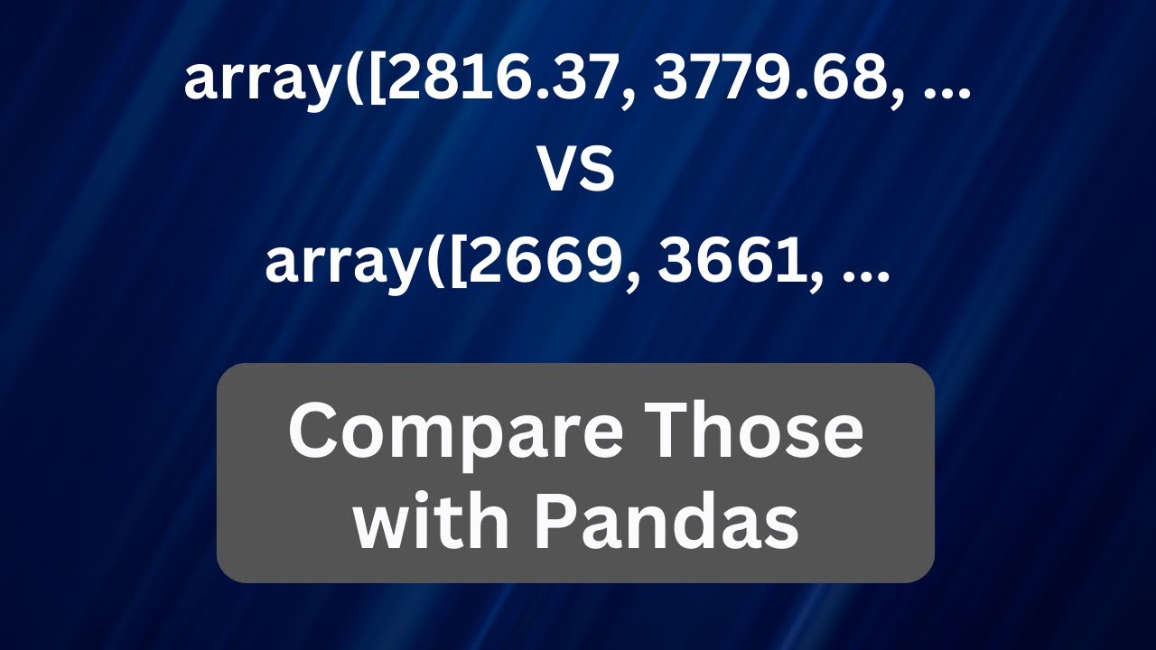 Pandas Visually Compare Two Dataframes With A New Dataframe Youtube
