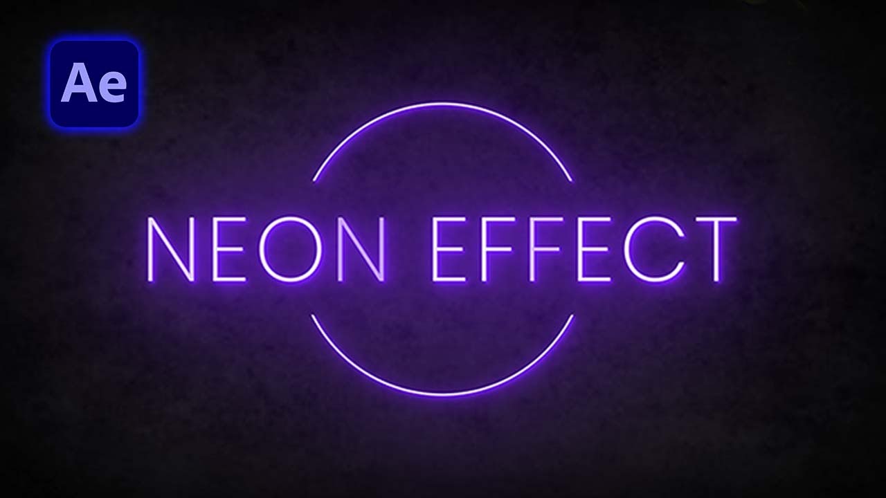 Easy Create Neon Effect In After Effects Tutorial No Plugin Youtube