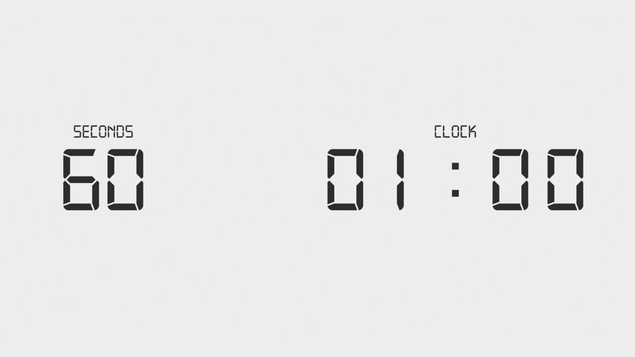 Silent 60 Seconds Or 1 Minute Countdown Timer With Ending Sound Youtube