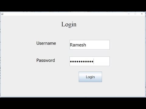 Login Application Using Java Swing Jdbc Mysql Example Tutorial