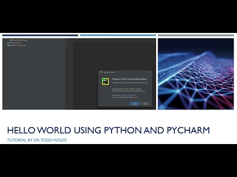 Python Using Pycharm Tutorial 1 Getting Started With A Simple Hello
