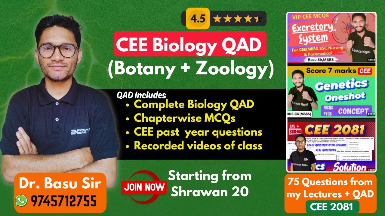 Biology Demo 2 By Dr Basu Sir Youtube