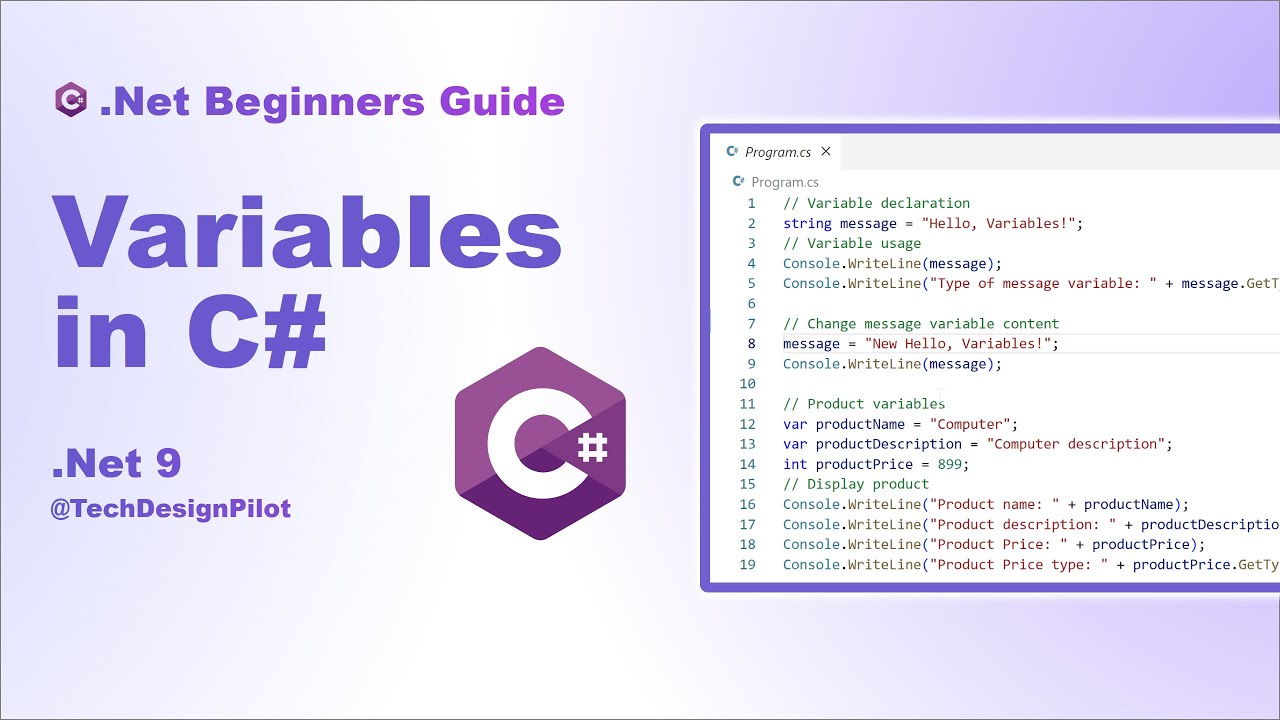 Net Framework Beginners Guide Part 2 Understanding Variables In C