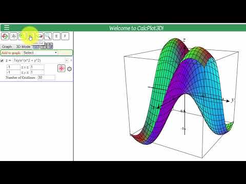 Calcplot3d Toolbar Options Youtube