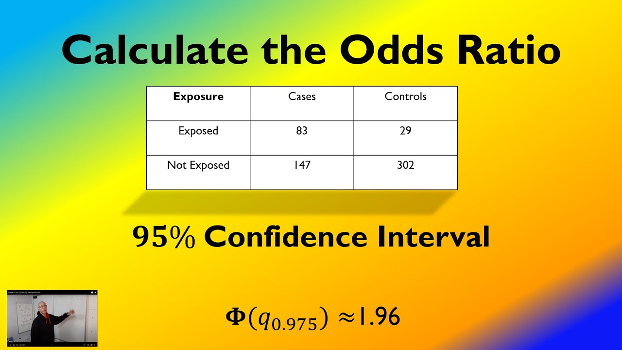Calculate An Odds Ratio And Confidence Interval For Correlation Youtube