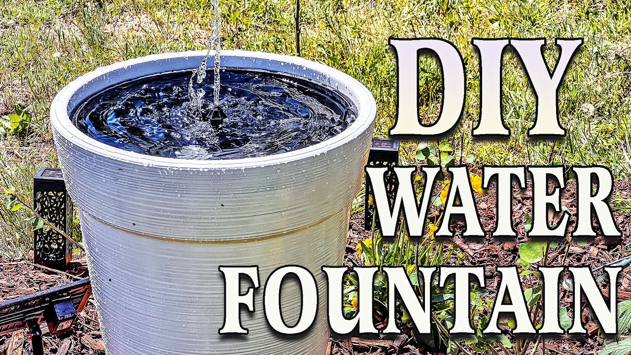 Easy Diy Solar Water Fountain On A Budget Youtube