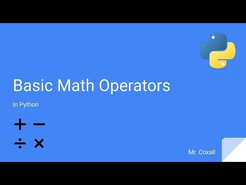 Basic Math Operators In Python Youtube