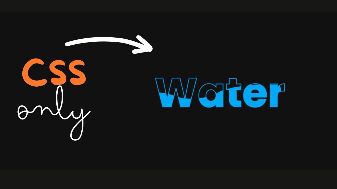 Pure Css3 Water Wave Text Animation Effects Using Css Clip Path Youtube