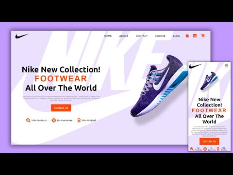Build A Responsive Nike Shoes Website Using Html Css And Javascript