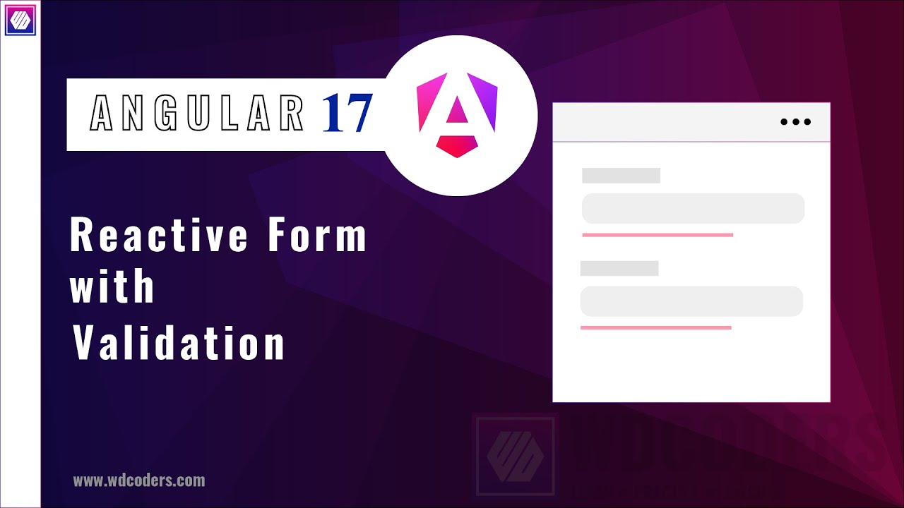 Angular Reactive Form With Validation Youtube