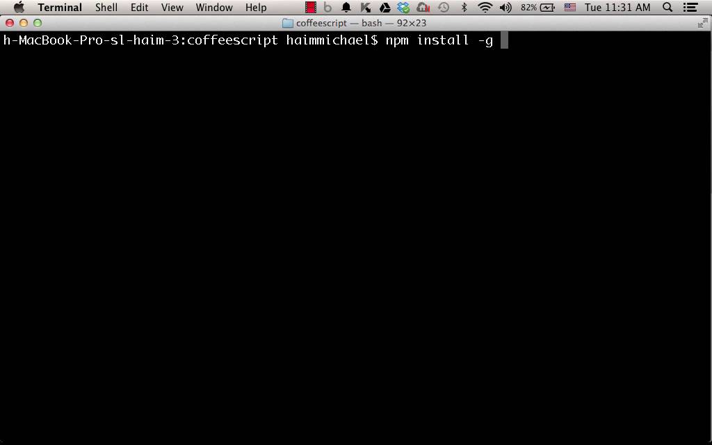 Installing Coffeescript Youtube