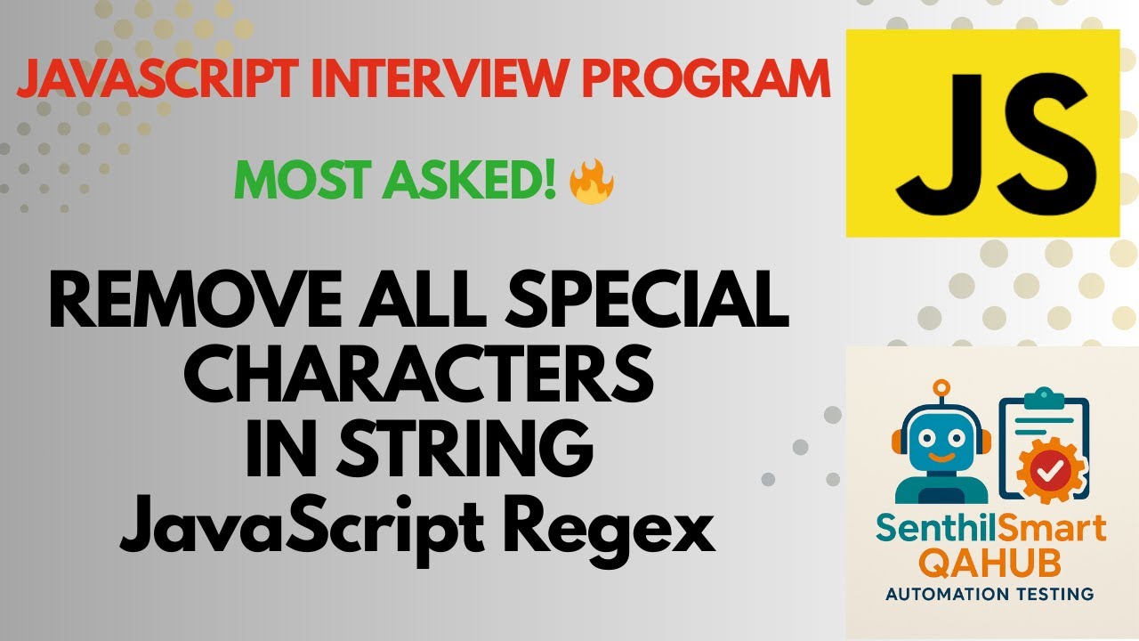 Remove All Special Characters From String Javascript Regex Tutorial