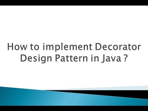 How To Implement Decorator Design Pattern In Java Youtube