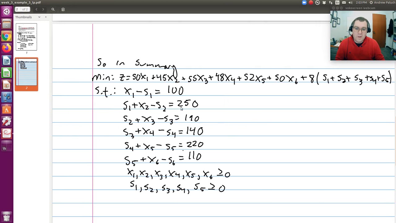 Linear Programming Production Scheduling Example Libreoffice Calc