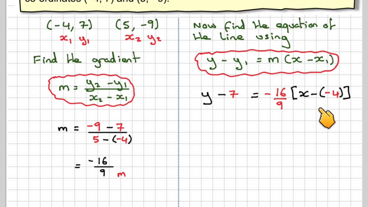 Formula For Equation Of Line Joining Two Points Tessshebaylo