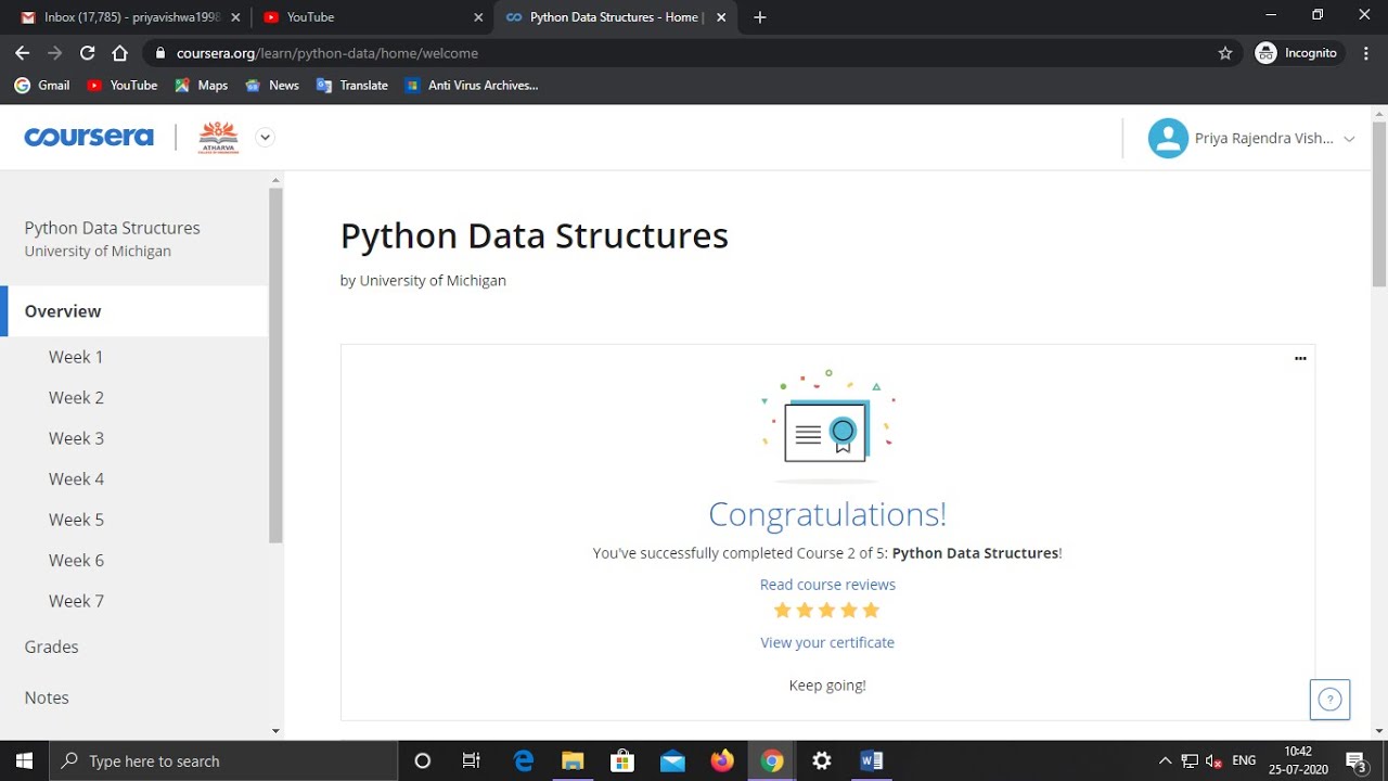 Python Data Structures Week 5 Assignment 9 4 Graded External