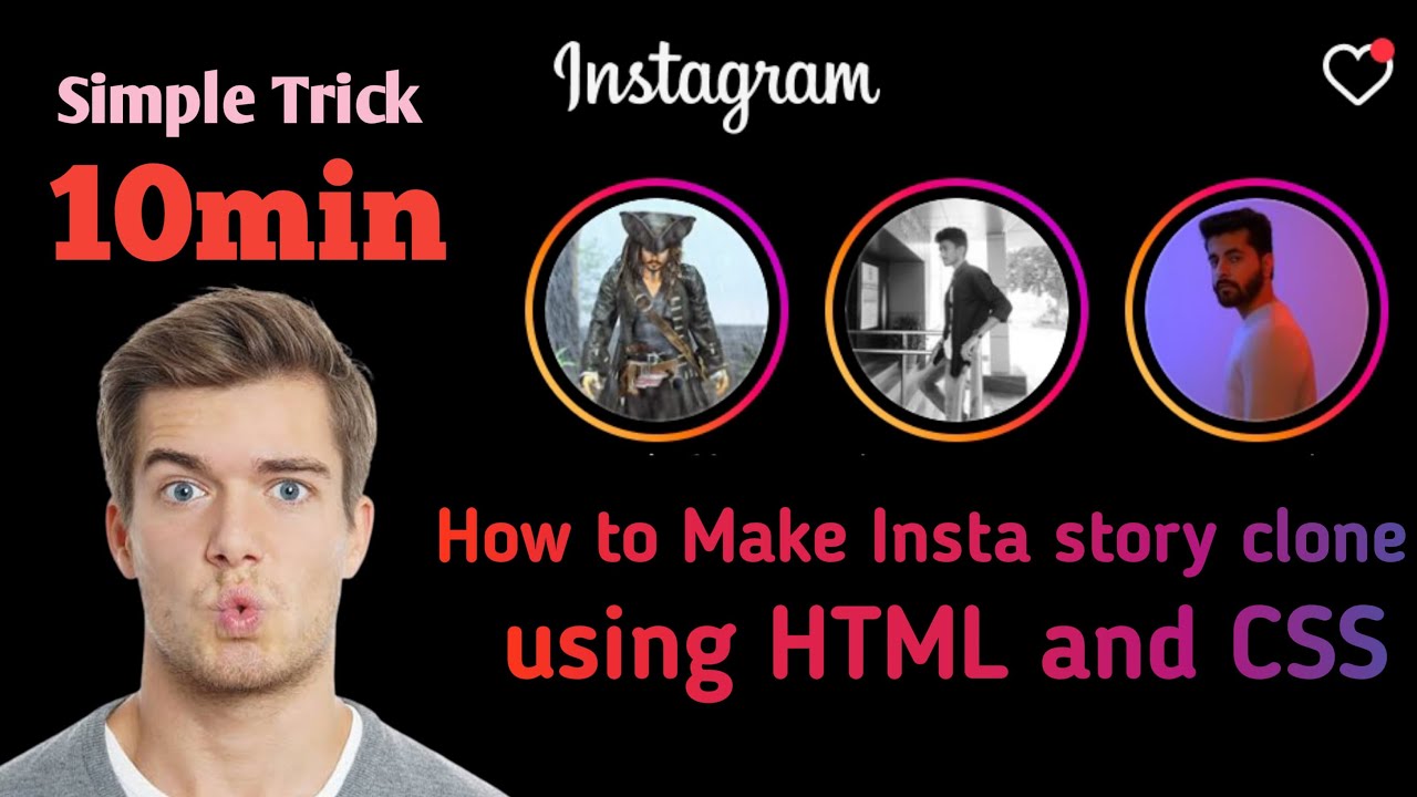 Instagram Story Using Html And Css Insta Story Clone Using Html And