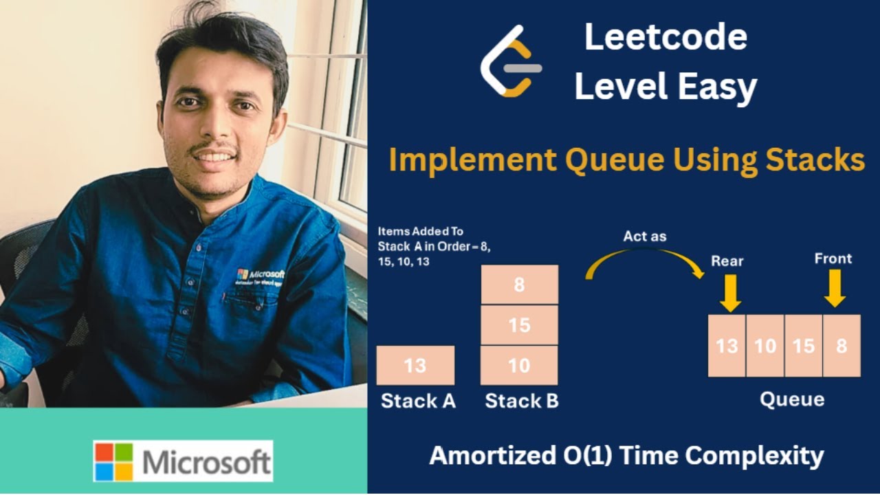 Implement Queue Using Stacks Leetcode Easy Step By Step Explanation