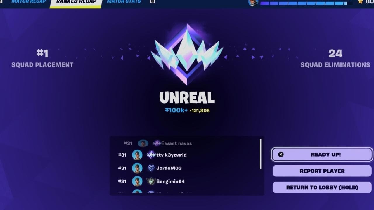 24 Kill Ranked Reload Unreal Lobbies Youtube