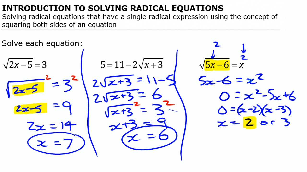Radical Function Equation