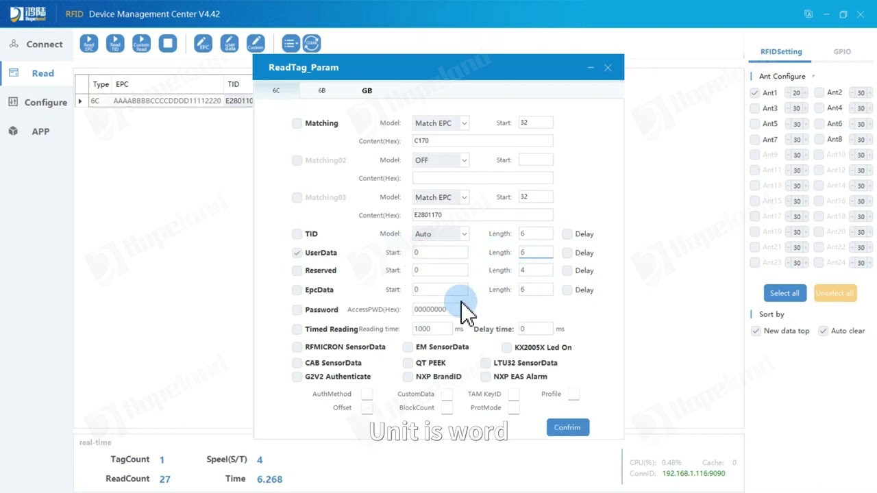 Uhf Rfid Reader Demo Software Testing Configuration Youtube