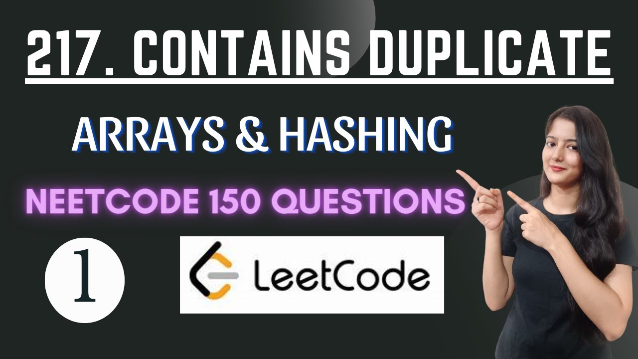 Contains Duplicate Leetcode 217 Neetcode 150 Youtube