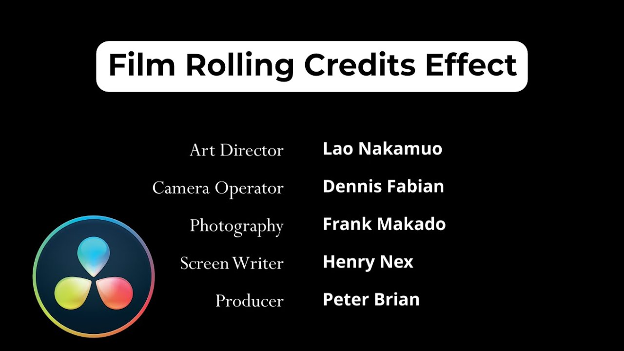 Film Rolling Credits Effect Youtube