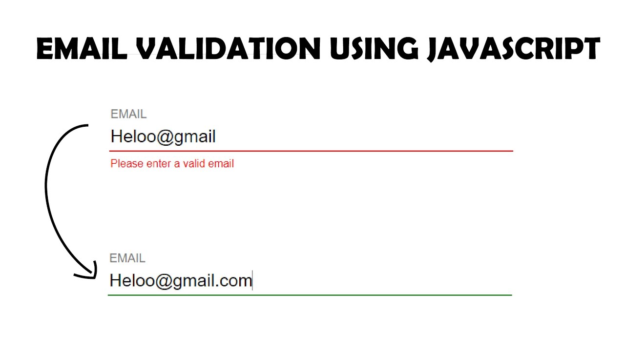 How To Make Email Validation In Javascript Html Css Javascript