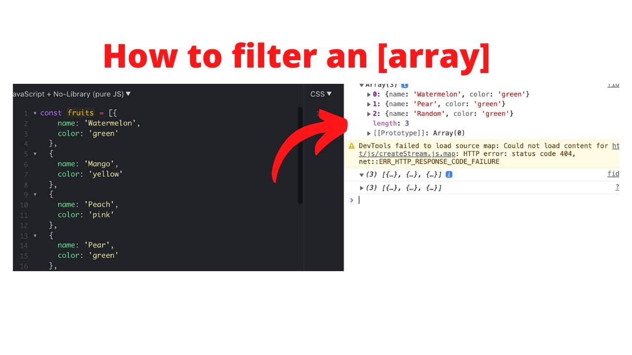 Tutorial How To Filter Array In Javascript Youtube
