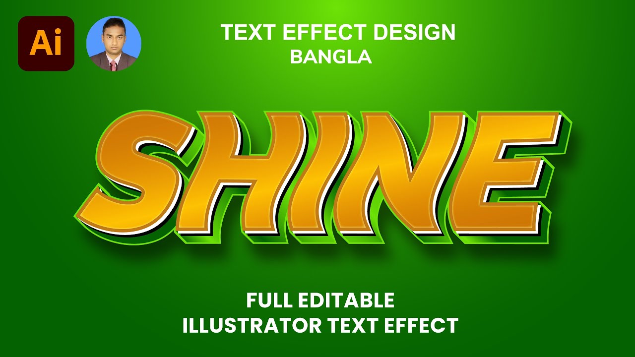 How To Create Editable 3d Text Effect Design In Adobe Illustrator