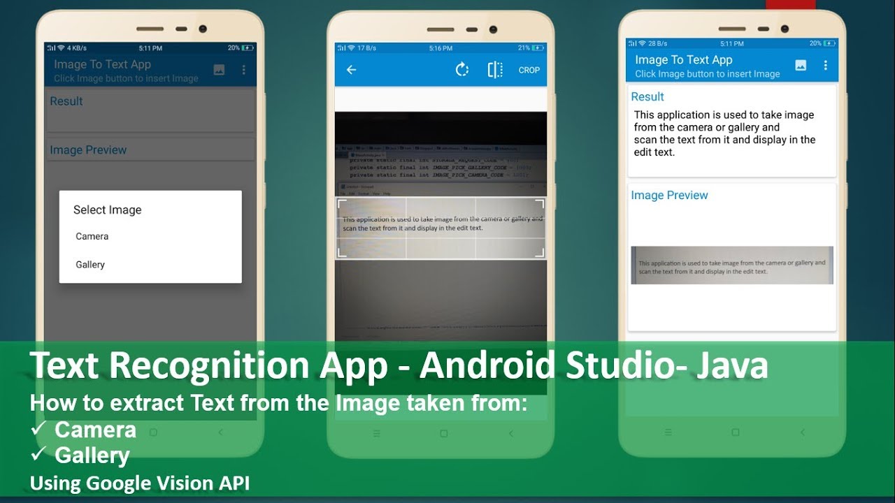 Text Recognition App Android Studio Java Youtube