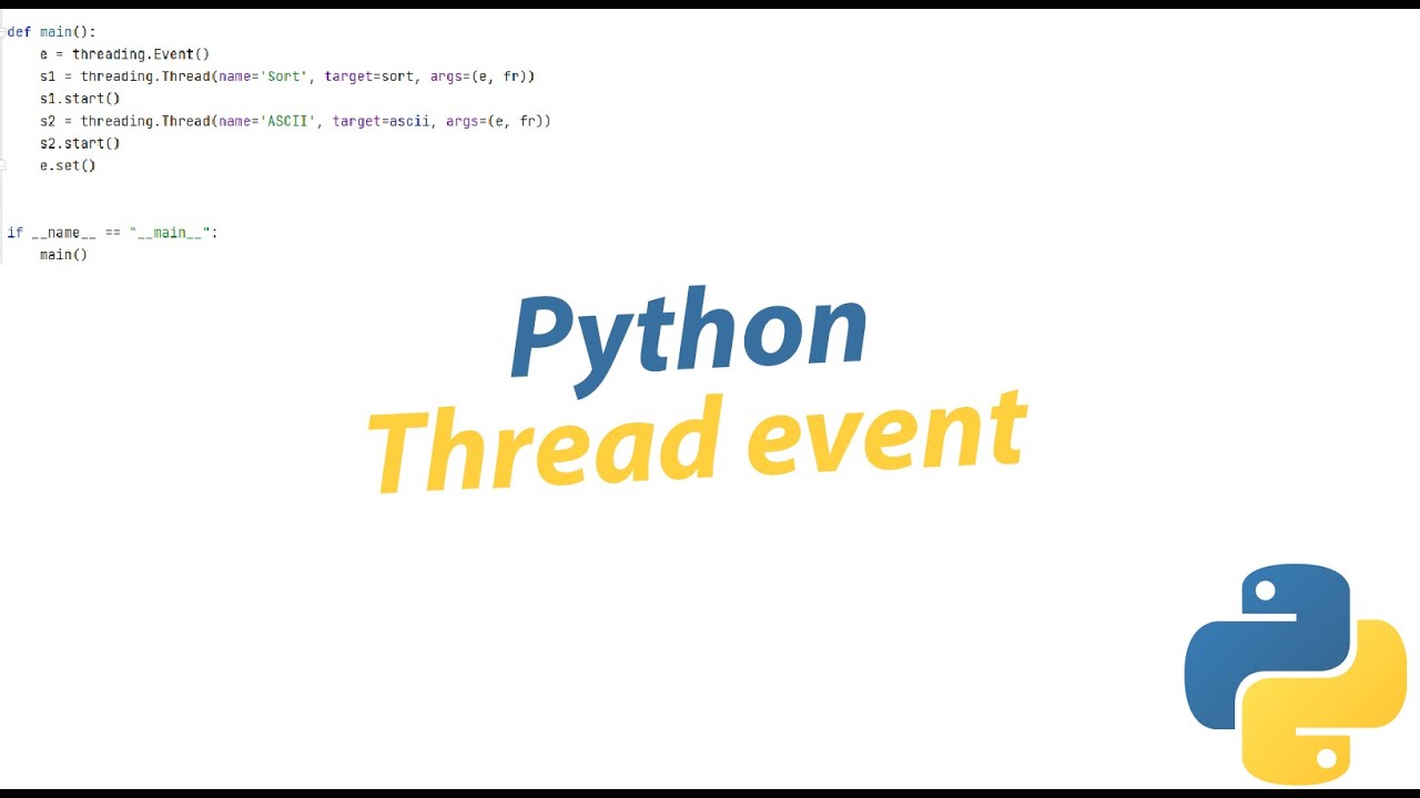 Python Thread Event Youtube