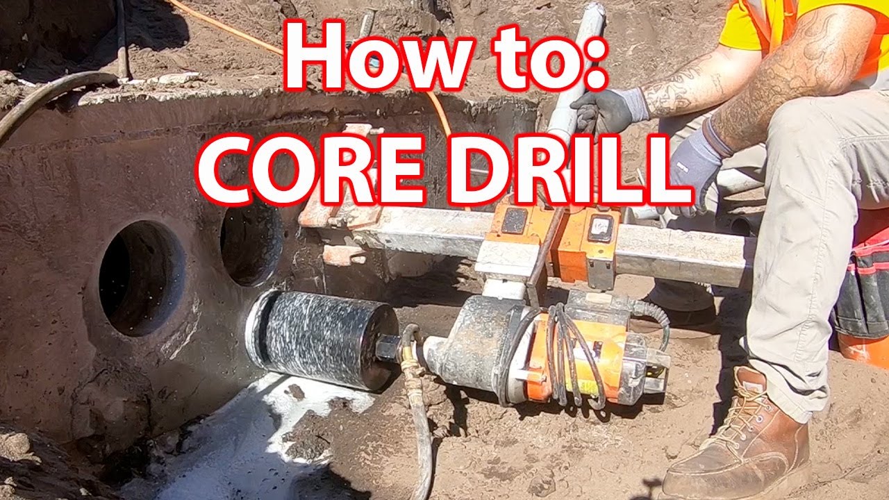 How To Core Drill Solid Concrete Youtube