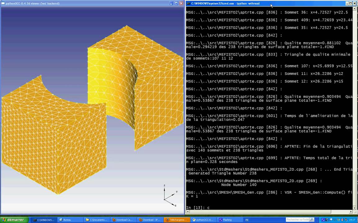 Pythonocc Parametric Modeling And Meshing Youtube
