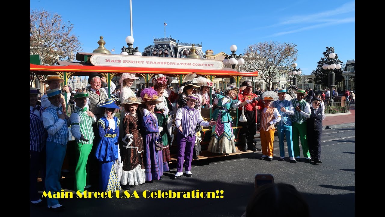 Disney S Magic Kingdom Main Street Usa Celebration Day 1 24 18 Youtube