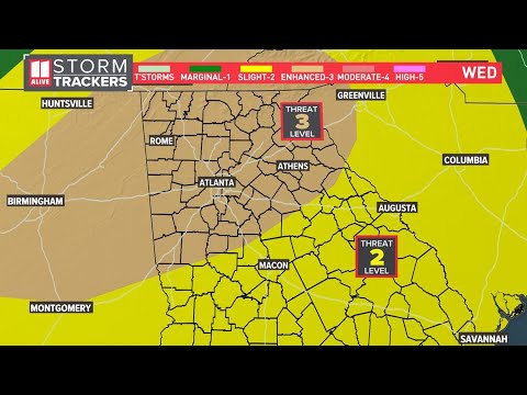 Severe Weather Threat Possible This Week In Georgia Watch Live Youtube